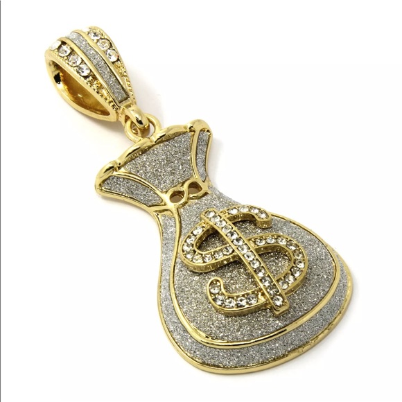 Accessories | Men Gold Plated Cash Money Pendant | Poshmark